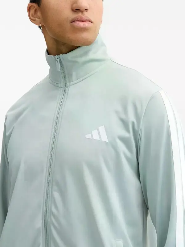 Adidas Sport Jacket With Striped Detail And Logo