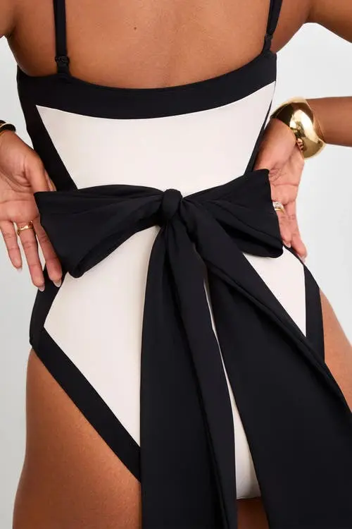 TA3 Mega Sculpting Convertible One Piece Swimsuit With Tie-waist
