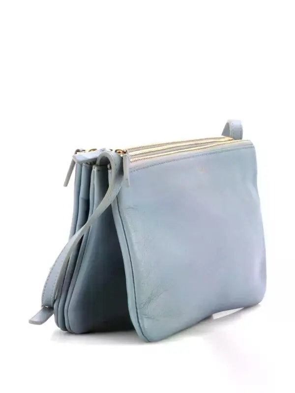 Celine Trio Leather Small Crossbody Bag - Grey