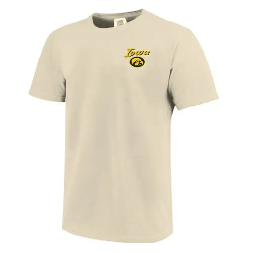 IMAGE ONE Iowa Hawkeyes Comfort Colors Hand-drawn Campus Stack T-shirt