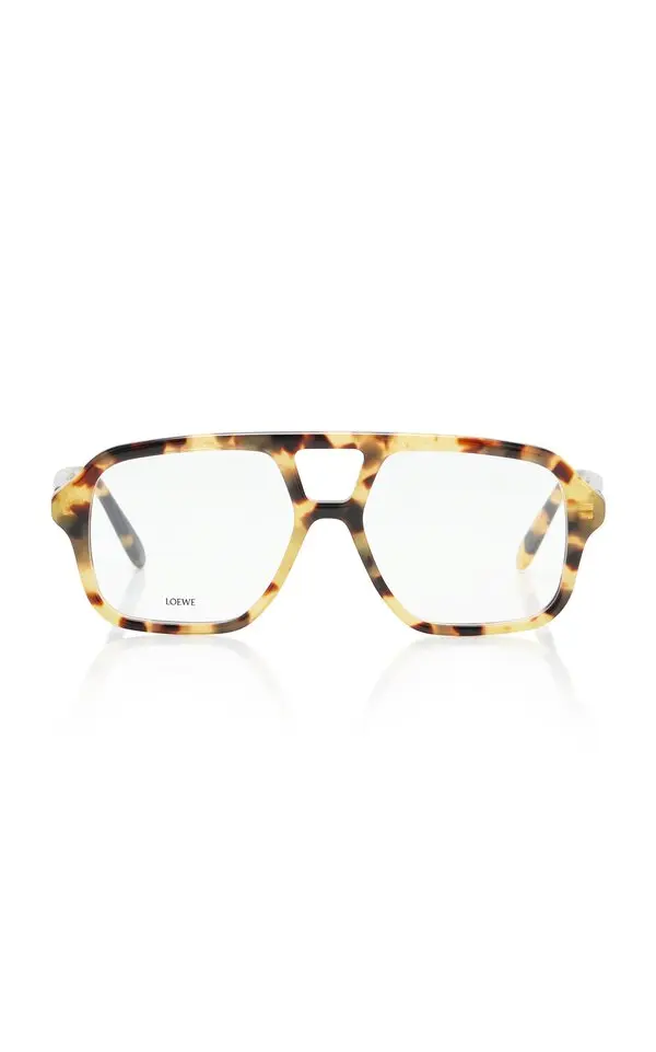 Loewe Slim Square-frame Acetate Optical Glasses - Brown