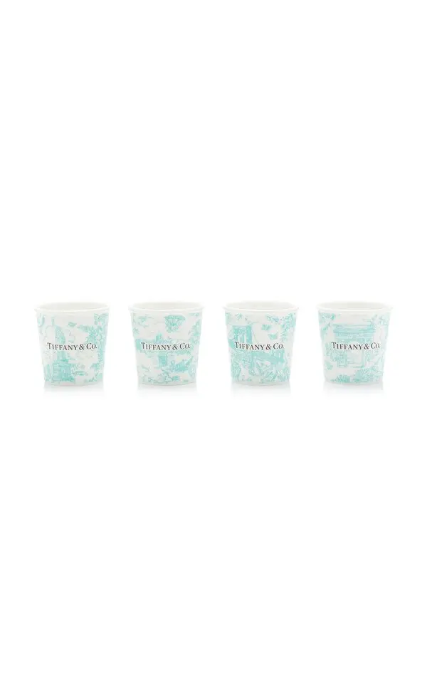 Tiffany & Co. Exclusive Set-of-four China Espresso Cups - Blue