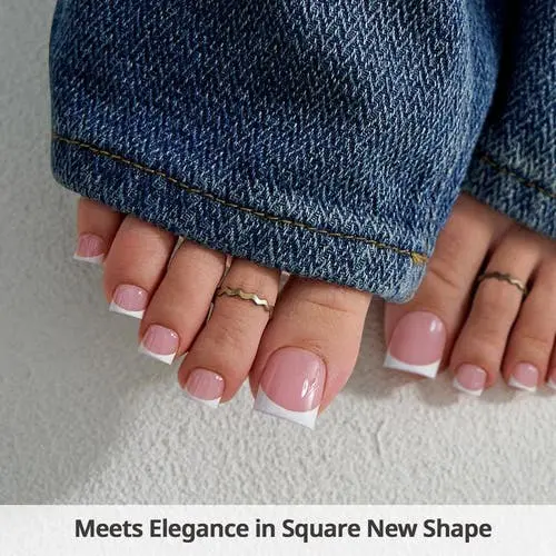 BTARTBOXNAILS Soft Gel Toe Nail Tips Xcoattips® Toe Nail - Sharp Square