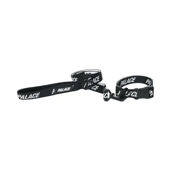 PALACE Jacquarded Dog Collar And Lead - Black