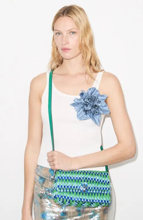 Tory Burch Small Charlie Beaded Shoulder Bag