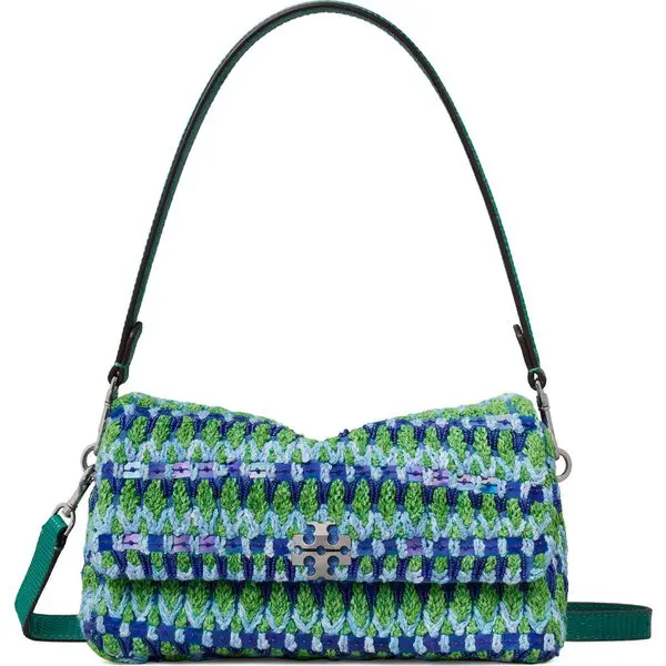 Tory Burch Small Charlie Beaded Shoulder Bag - Blue Multi
