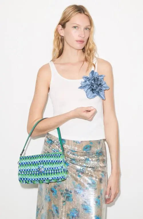 Tory Burch Small Charlie Beaded Shoulder Bag