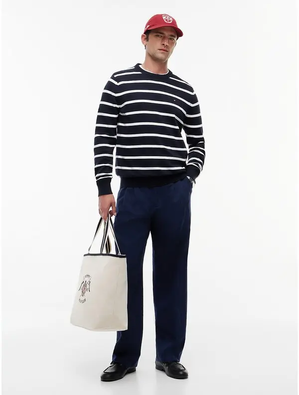 Tommy Hilfiger Relaxed Light Wool-blend Seersucker Trousers
