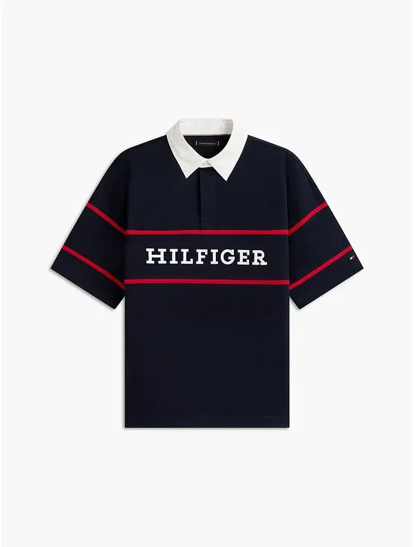 Tommy Hilfiger Relaxed Fit Hilfiger Logo Rugby Polo