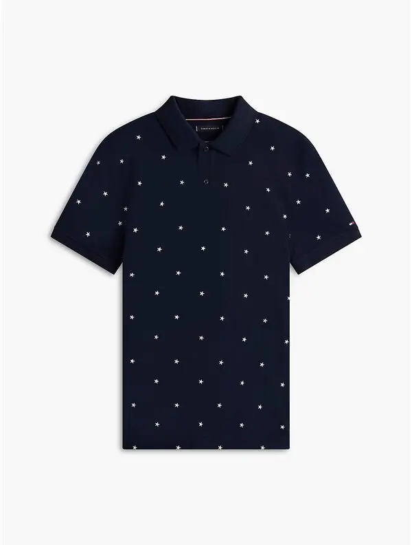 Tommy Hilfiger Regular Fit Allover Star Print Polo