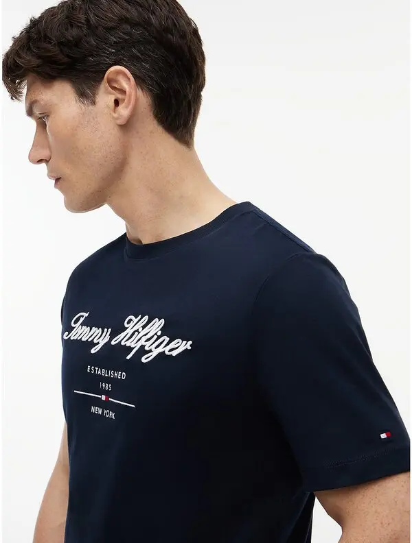 Tommy Hilfiger Embroidered Script Logo T-shirt
