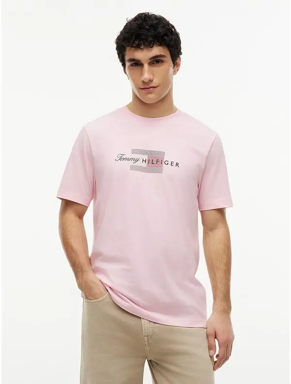 Tommy Hilfiger Tommy Script Flag Logo T-shirt - Pink Lily