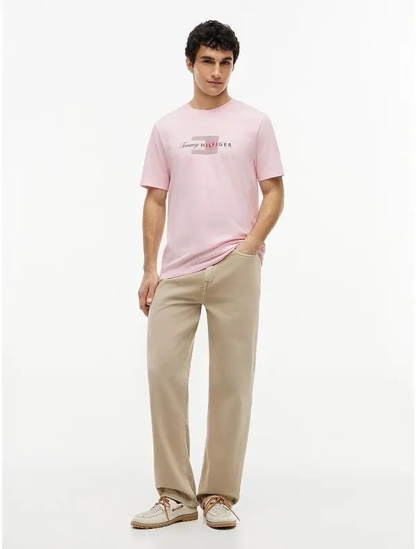 Tommy Hilfiger Tommy Script Flag Logo T-shirt - Pink Lily