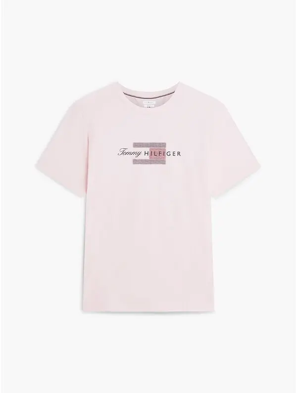 Tommy Hilfiger Tommy Script Flag Logo T-shirt - Pink Lily