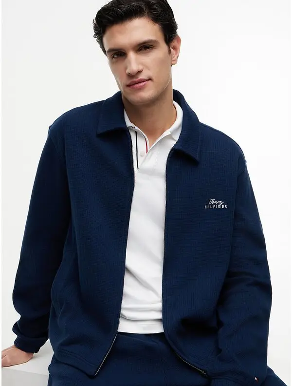 Tommy Hilfiger Waffled Cotton Zip Jacket