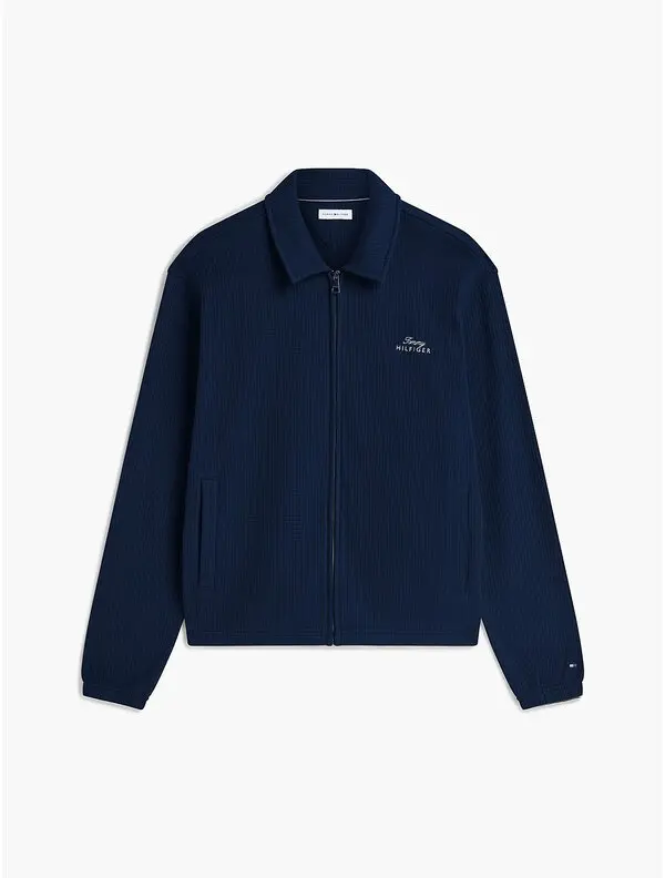 Tommy Hilfiger Waffled Cotton Zip Jacket