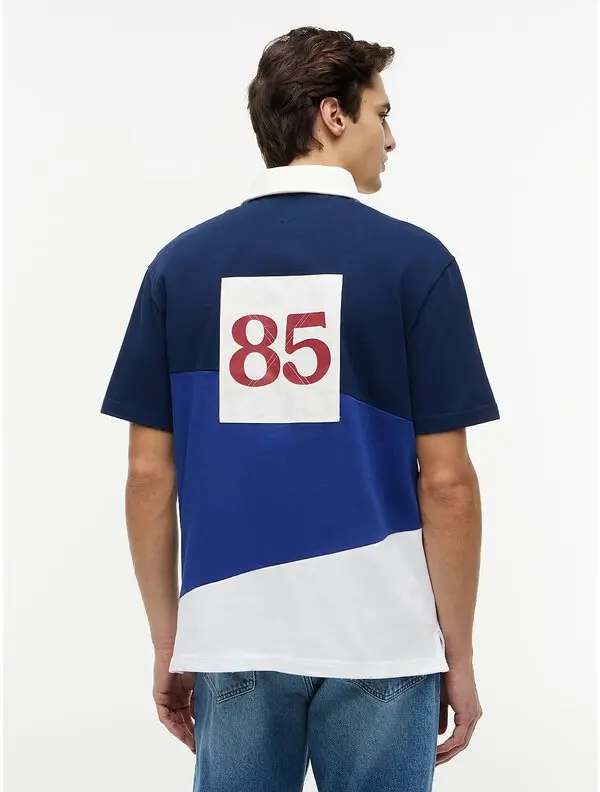 Tommy Hilfiger Nautical Colorblock Jersey Rugby Polo