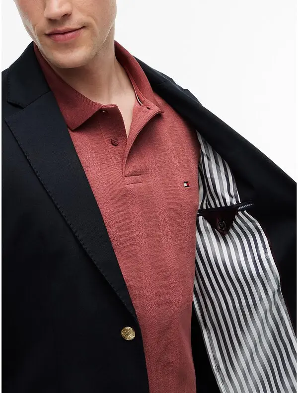 Tommy Hilfiger Crest Logo Stretch-cotton Club Blazer