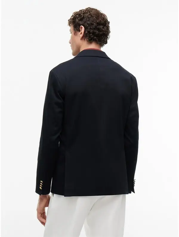 Tommy Hilfiger Crest Logo Stretch-cotton Club Blazer