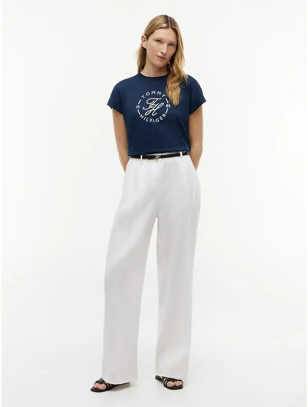 Tommy Hilfiger Nautical Script Monogram Cuffed T-shirt