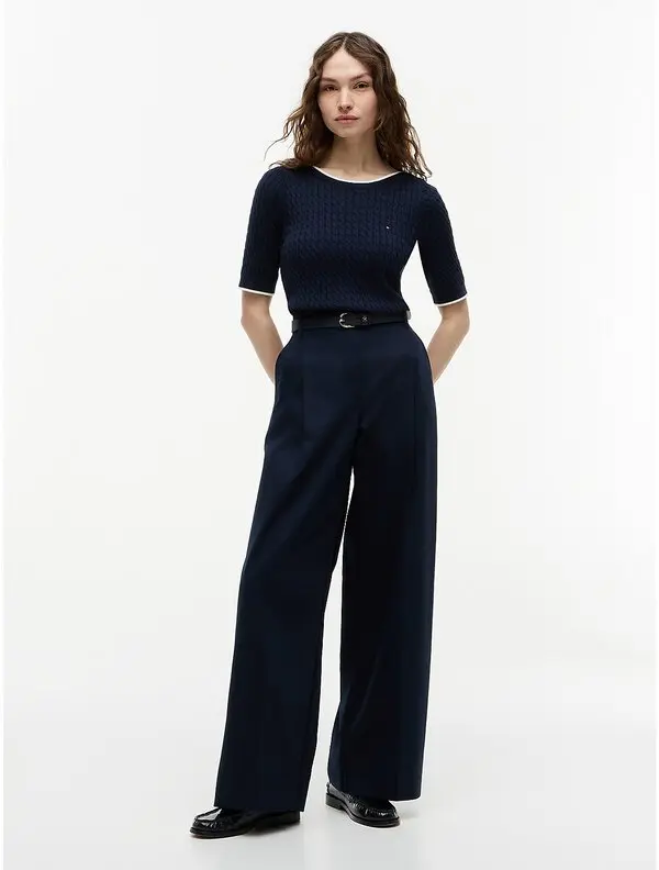 Tommy Hilfiger Cable Knit Boatneck Sweater