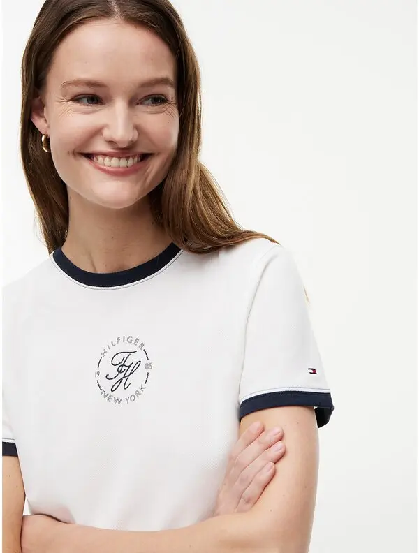 Tommy Hilfiger Nautical Script Monogram Ringer T-shirt