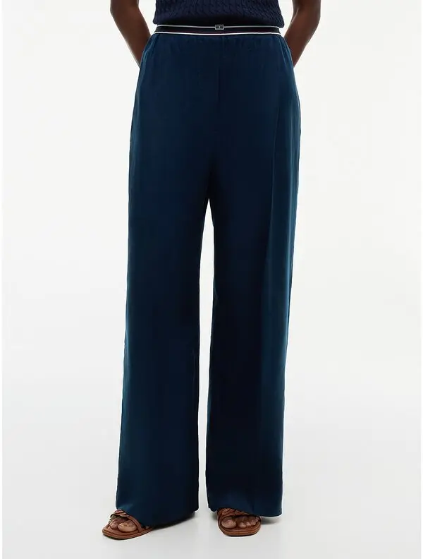 Tommy Hilfiger Straight Linen Pull-on Pants