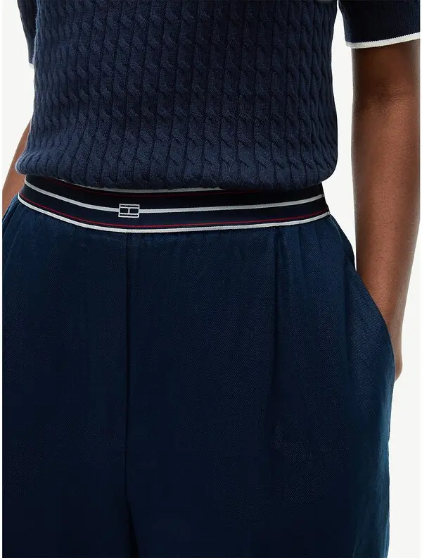 Tommy Hilfiger Straight Linen Pull-on Pants