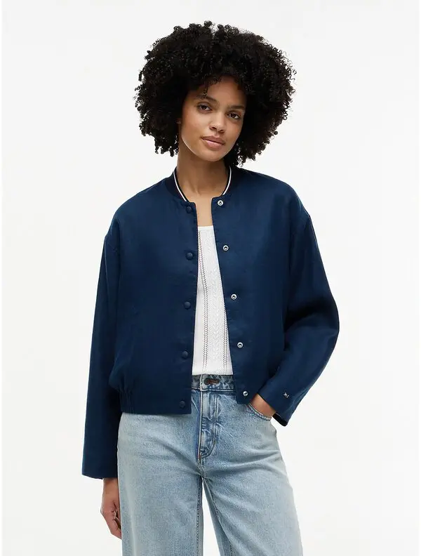 Tommy Hilfiger Linen Bomber Jacket