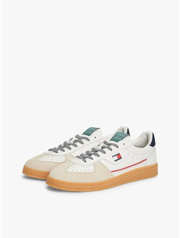 Tommy Hilfiger Mixed-texture Leather Sneakers