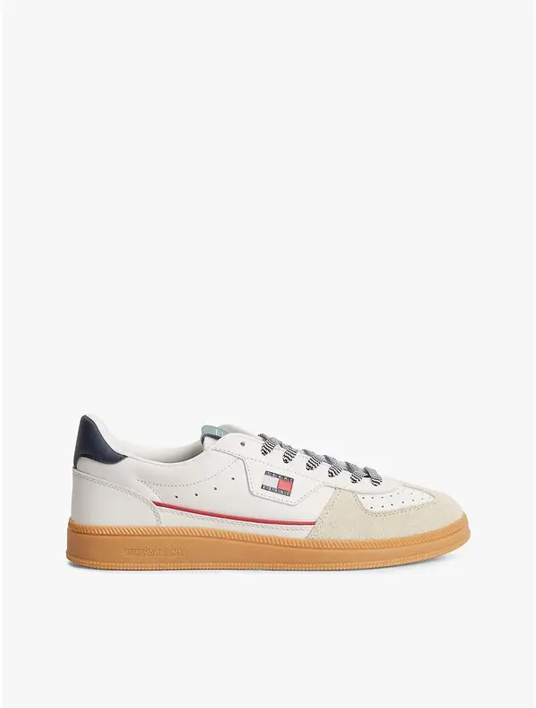 Tommy Hilfiger Mixed-texture Leather Sneakers