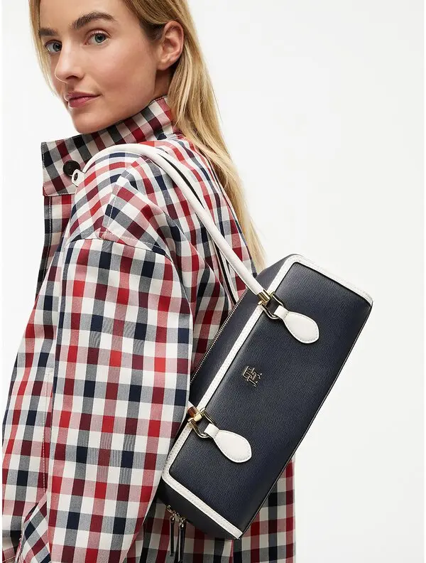 Tommy Hilfiger Monogram East-west Shoulder Bag - Space Blue