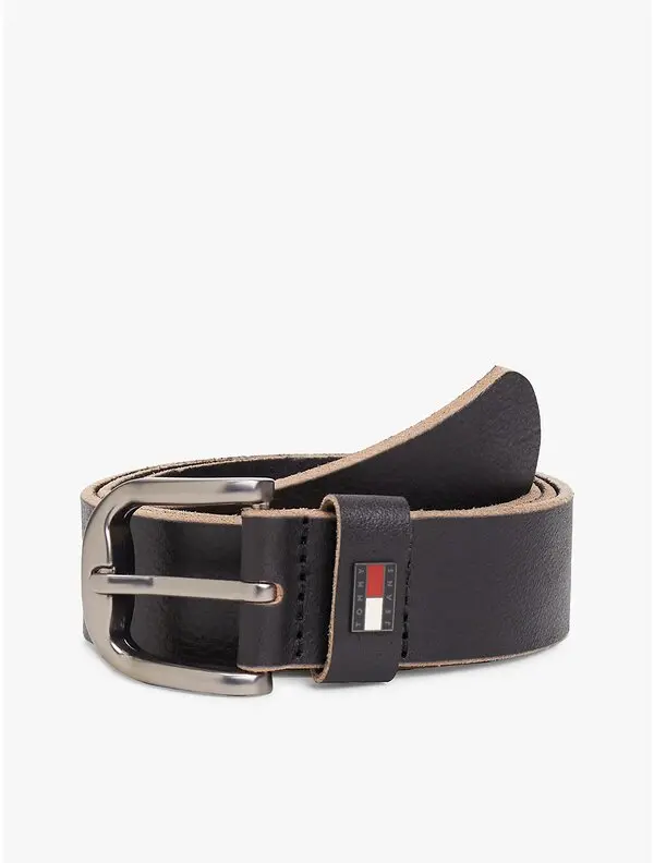 Tommy Hilfiger Buffed Suede Belt - Black