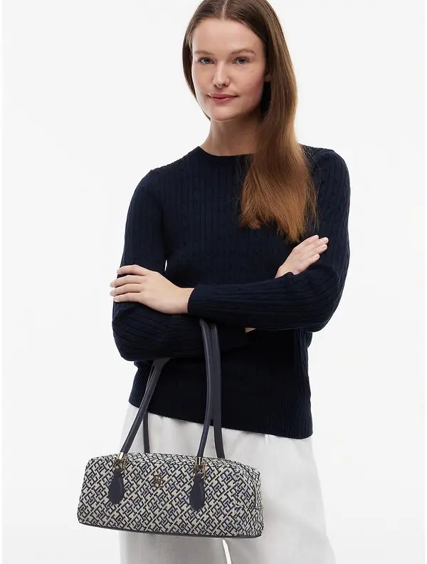 Tommy Hilfiger Jacquard Monogram East-west Shoulder Bag