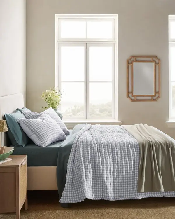 Quince European Linen Patterned Quilt Set