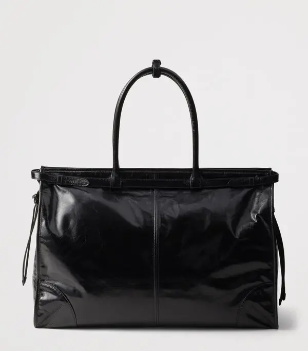 Prada Calfskin Bonnie Tote Bag - Black