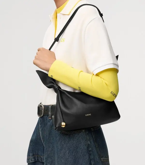 Loewe Mini Leather Shoulder Bag - Black