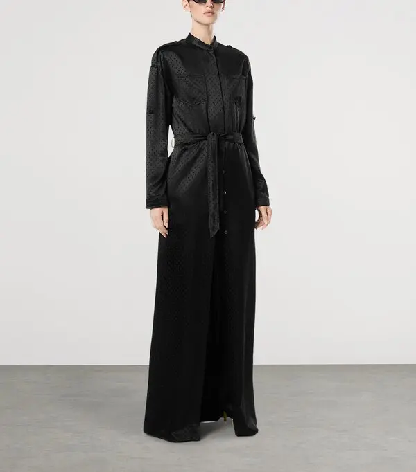 TOM FORD Polka Dot Military Maxi Dress
