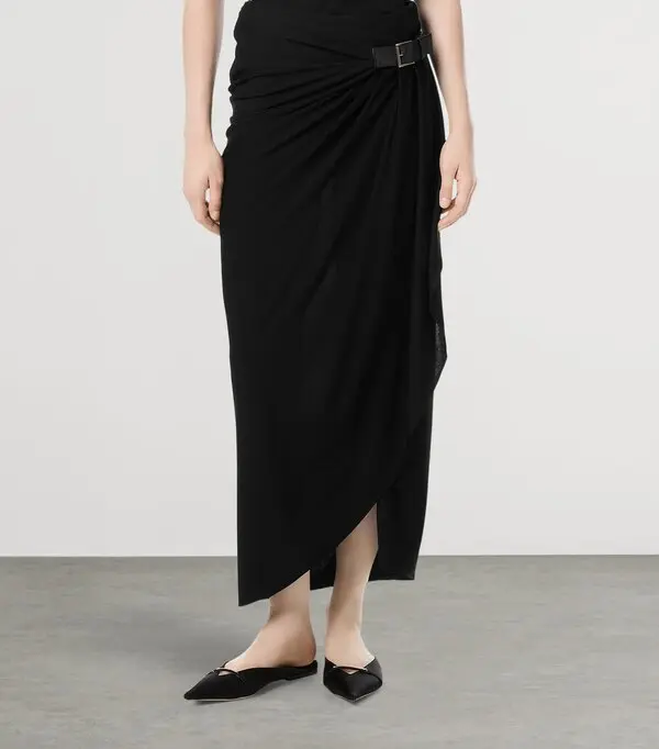 TOM FORD Crepe Jersey Midi Wrap Skirt