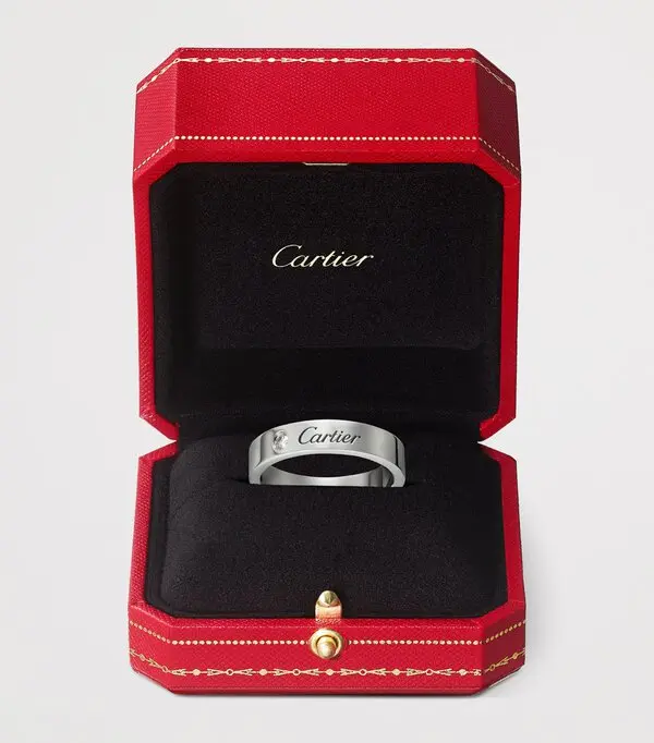 Cartier Platinum And Diamond Wedding Band