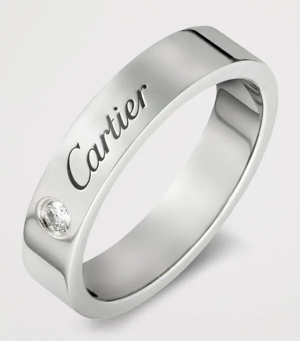 Cartier Platinum And Diamond Wedding Band