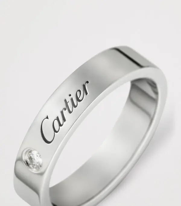 Cartier Platinum And Diamond Wedding Band