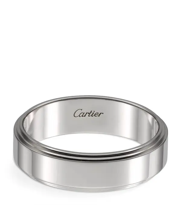 Cartier Platinum And Diamond D'amour Wedding Band - Silver