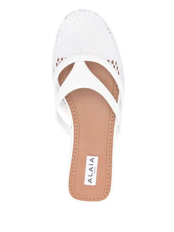 Alaïa Fishnet Thong Sandals