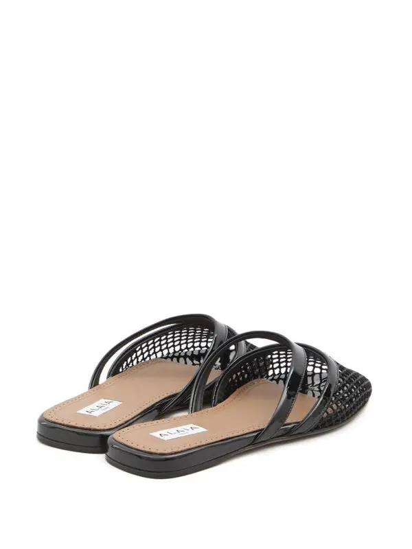 Alaïa Fishnet Thong Sandals