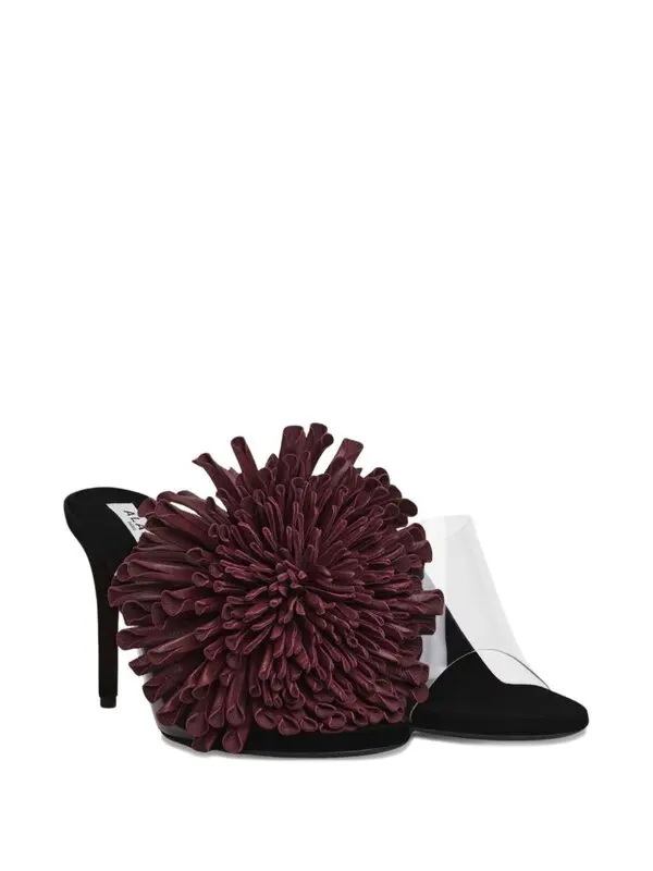 Alaïa Flower Embellished Heel Sandals