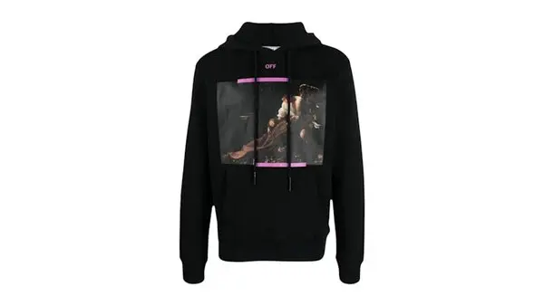 Off-White Arrow Caravaggio St Fran Slim Fit Hoodie - Black
