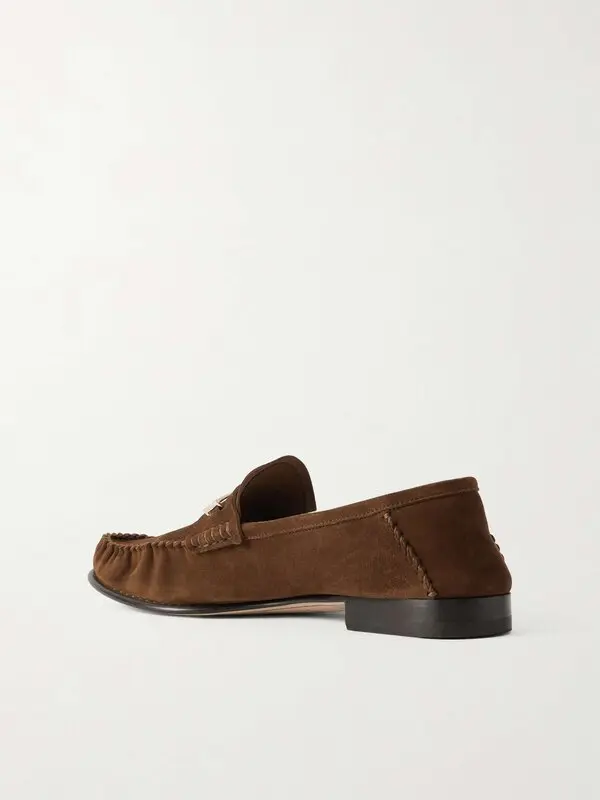 TOM FORD Ripley Embellished Suede Loafers