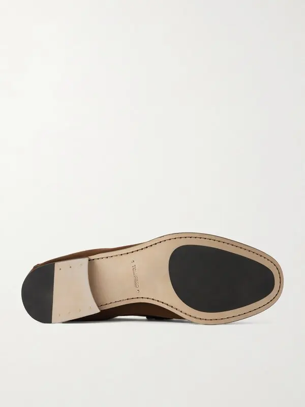 TOM FORD Ripley Suede Loafers - Brown
