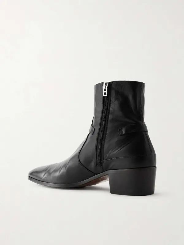 TOM FORD Clint Embellished Leather Boots